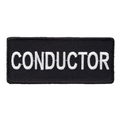 Conductor Black & White Name Patch, Profession Patches | eBay