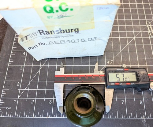 Ransburg AERO4016-03 57mm Plastic Bell Cup AEROBELL 33 Rotary Atomizer ...