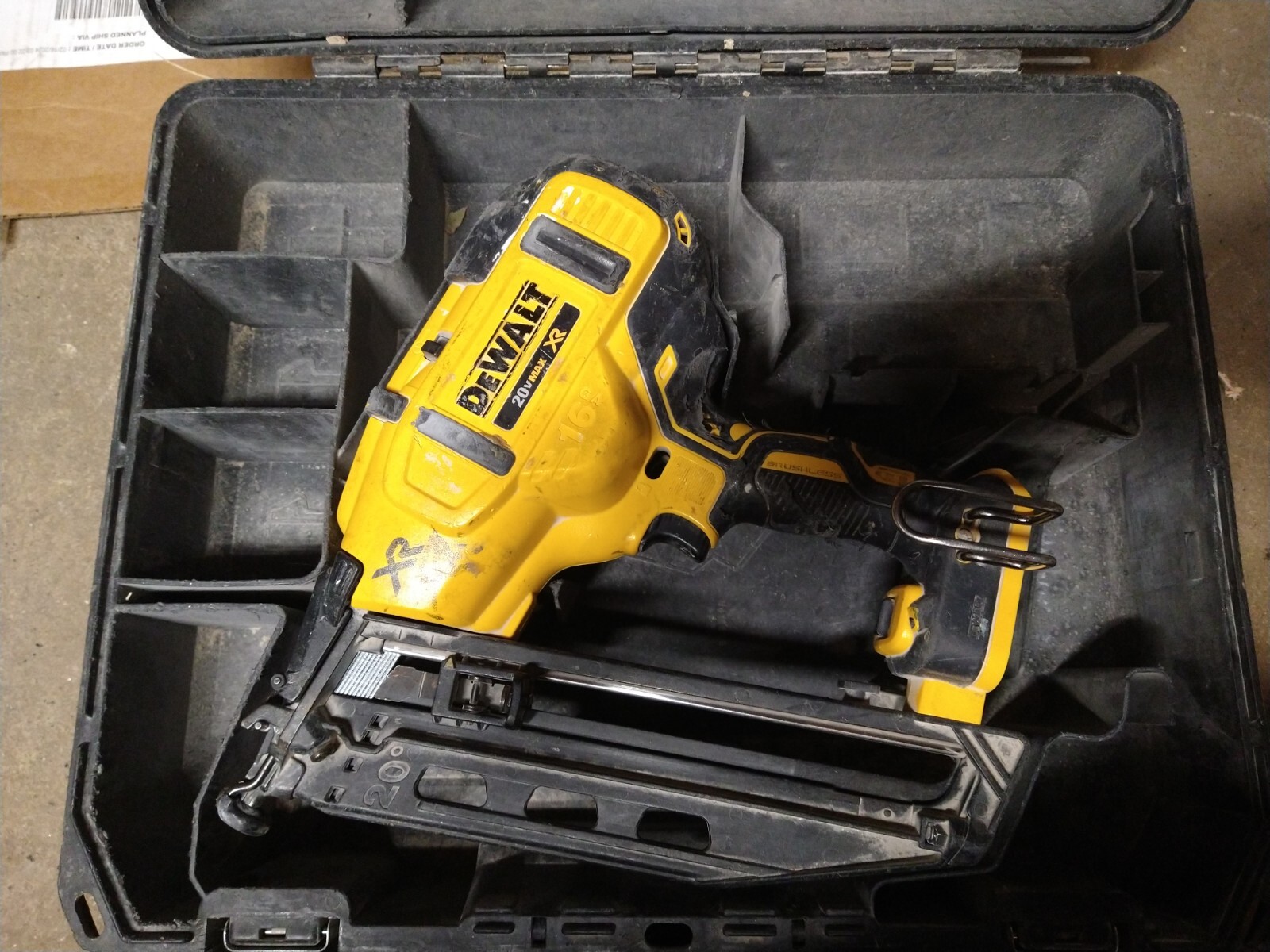 DEWALT DCN660B 20V 16 GA Nail Gun Used With Hard Case Works Great ...