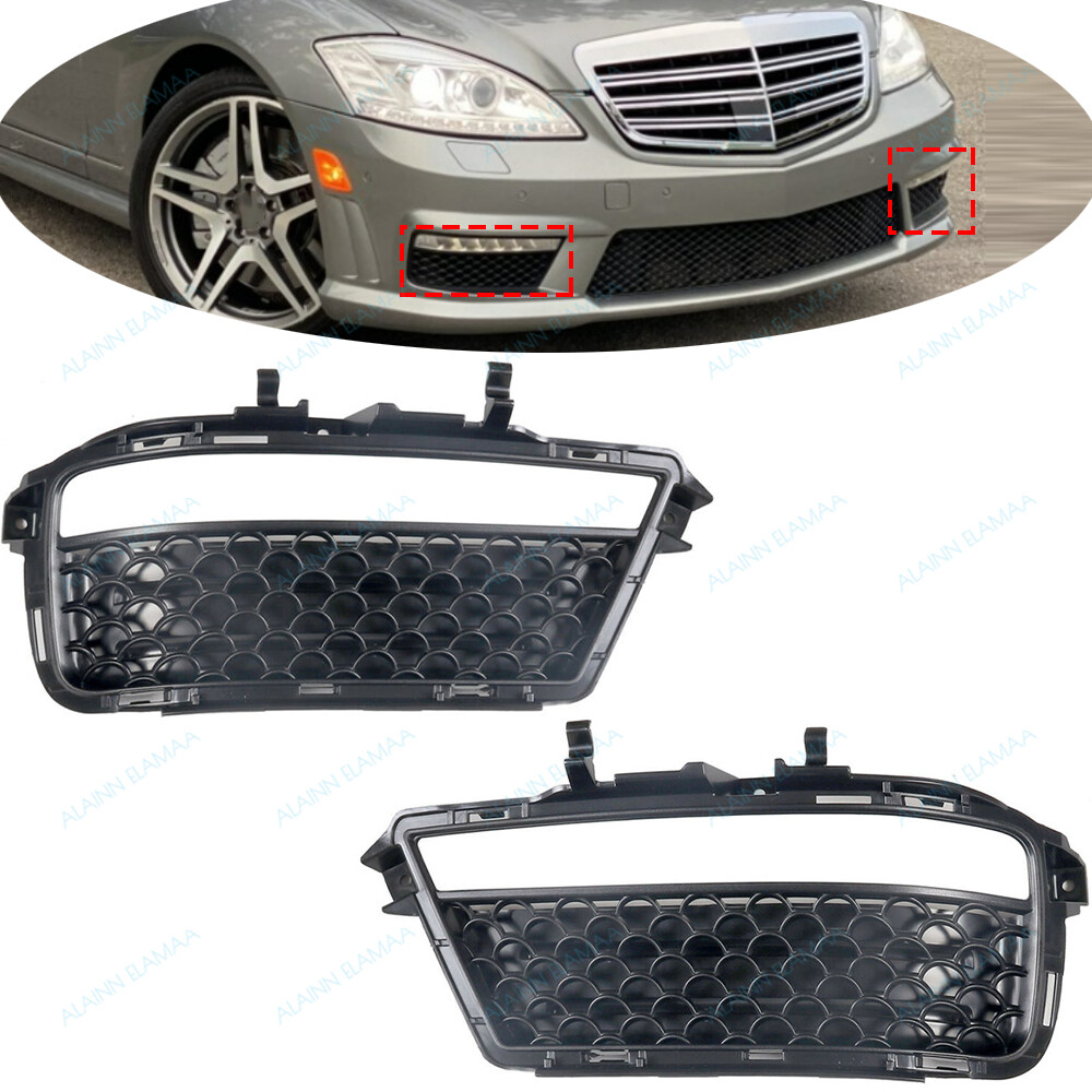 L&R Front Fog Driving Light Bezel Cover Grille For Mercedes S63 S65 ...