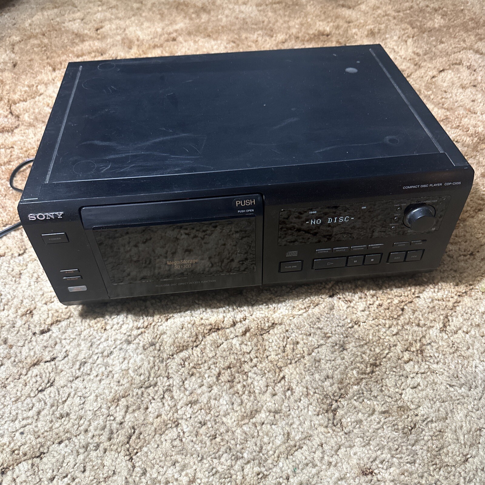 Sony CDP-CX55 Compact Disc Player Mega Storage 50+1 CD Changer-NO ...