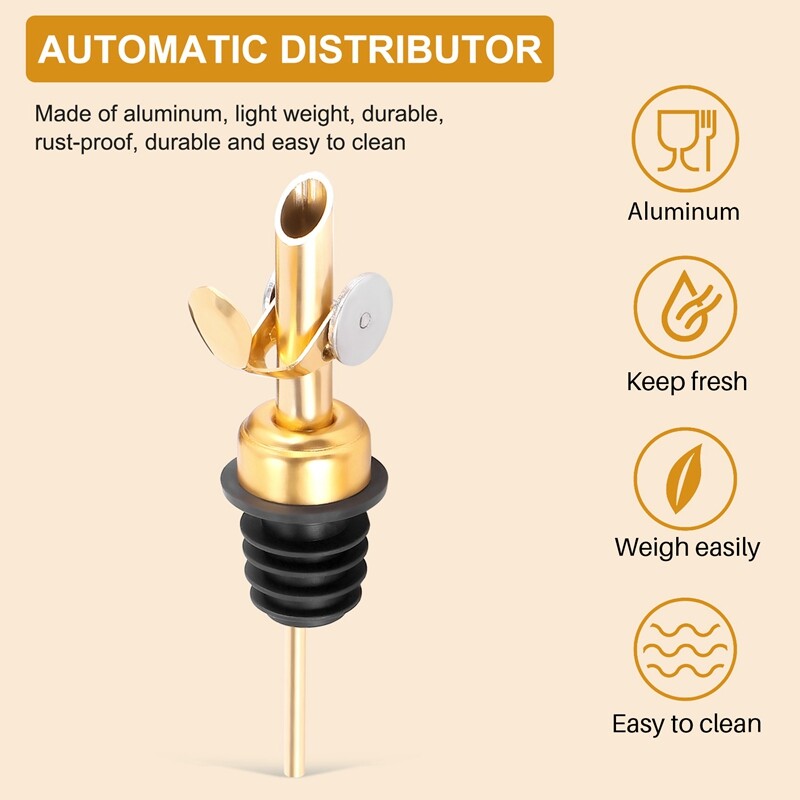 Weighted Stainless Steel Pourers, Auto Flip Olive Oil Dispenser Spout ...