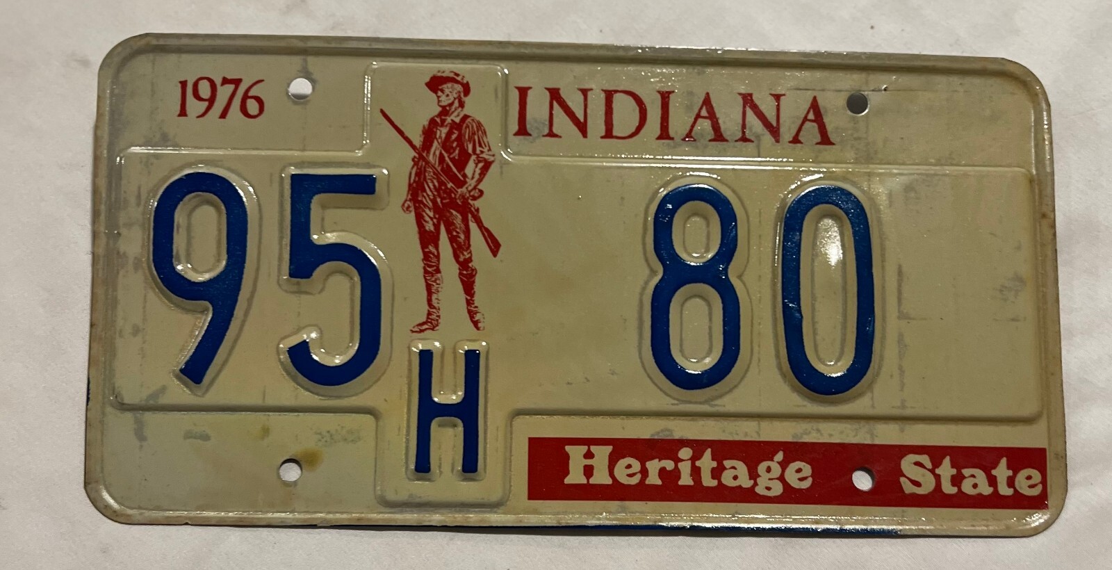 LICENSE PLATE INDIANA 95 80 1975 | eBay