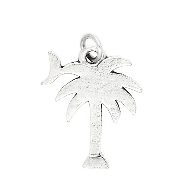 Sterling Silver Palm Palmetto Tree with Crescent Moon Charm | eBay