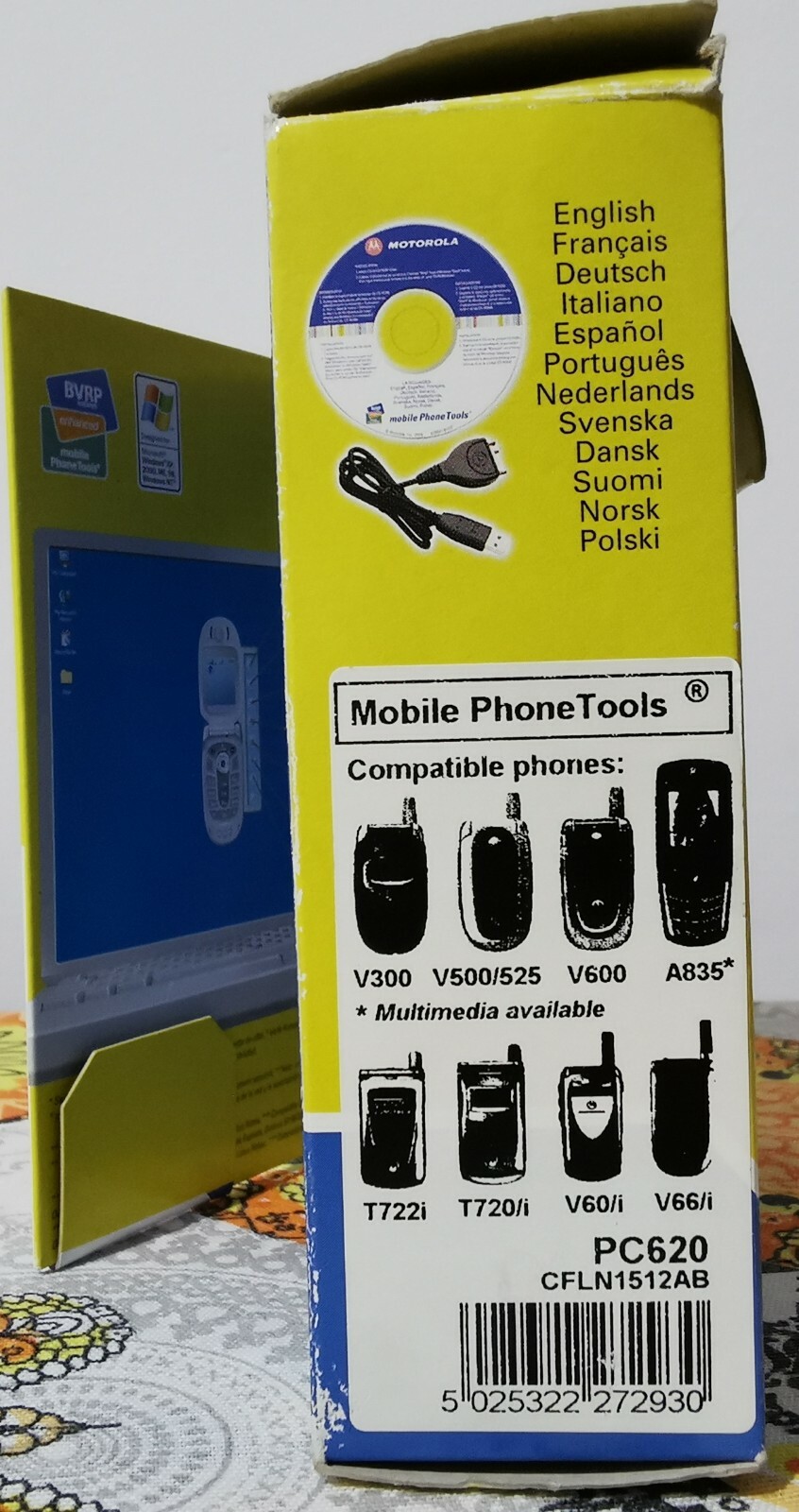 Motorola Mobile PhoneTools PC620 v2.0 V300/V500/V525/V600/A385/T722 ...