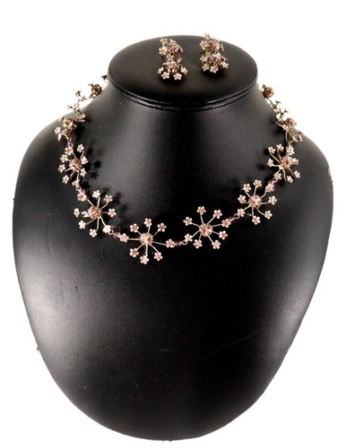 Vintage Laura Cardillo 14"-19" Necklace & Earrings Delicate Victorian ...
