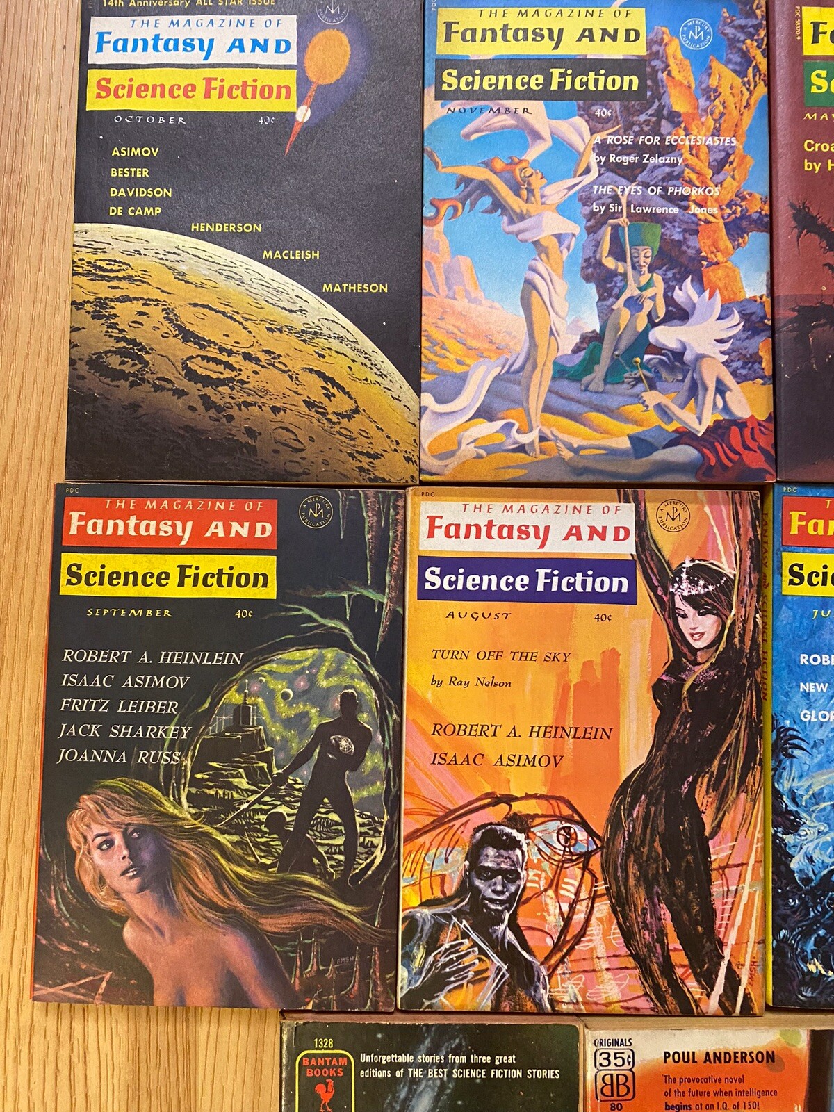 Fantasy & Science Fiction pulp magazine Lot of 10 50s 60s And 70s ...