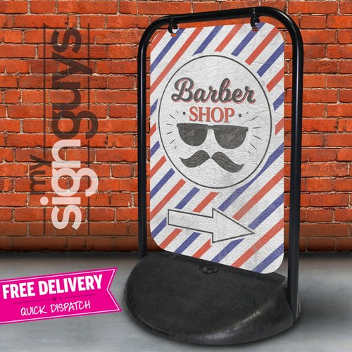 BARBER SHOP A board Swinger Hairdresser Outdoor Street Advertising Sign ...