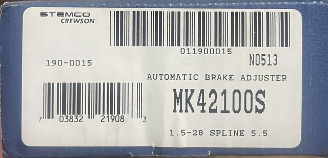 STEMCO Crewson Heavy Duty Automatic Brake Adjuster #MK42100S for sale ...