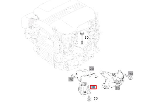 MERCEDES-BENZ E Coupe C238 Right Side Engine Mount A2052407700 NEW ...