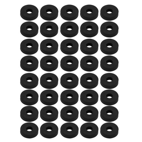 40Pc Black Rubber Round Flat Washer Assortment Size 3.5x11x2.5mm Flat ...