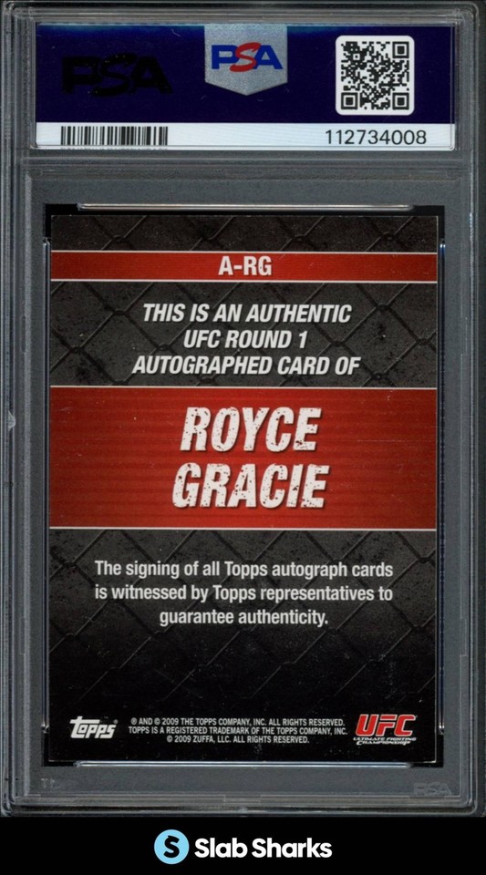 PSA 2009 Topps UFC Round 1 Royce Gracie Red Auto Autograph /25 #A-RG | eBay