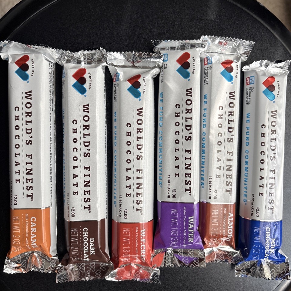 Worlds Finest Chocolate Bars 30 Pack With 6 Flavors | eBay