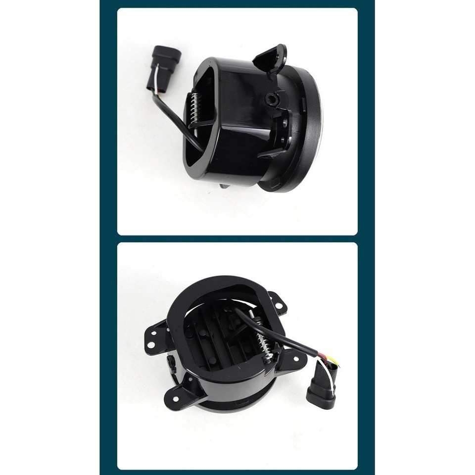 LED Fog Lights 2525SMD LEDs Cast Aluminum Shell PU Bracket Three ...