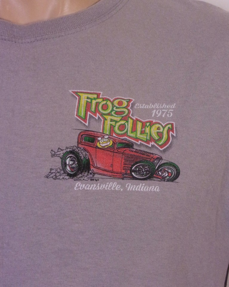 vintage 00s Y2K Evansville IN Frog Follies T-Shirt NSFA Drag Racing Hot ...