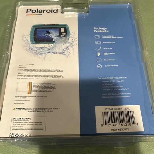 Polaroid - 16MP Waterproof Digital Camera - Teal | eBay