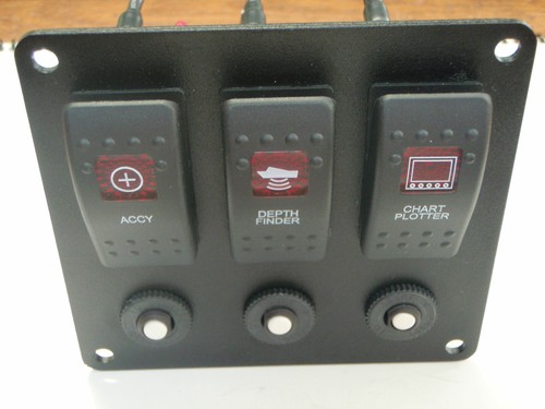 SWITCH PANEL PSBC-31-BK DEPTH FINDER CHART PLOTTER ACCY 3 V1D1 AND 3 ...