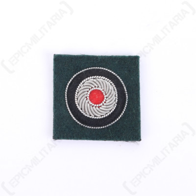 Bullion Cap Cockade - Dark Green - WW2 Repro German Army Badge Patch ...