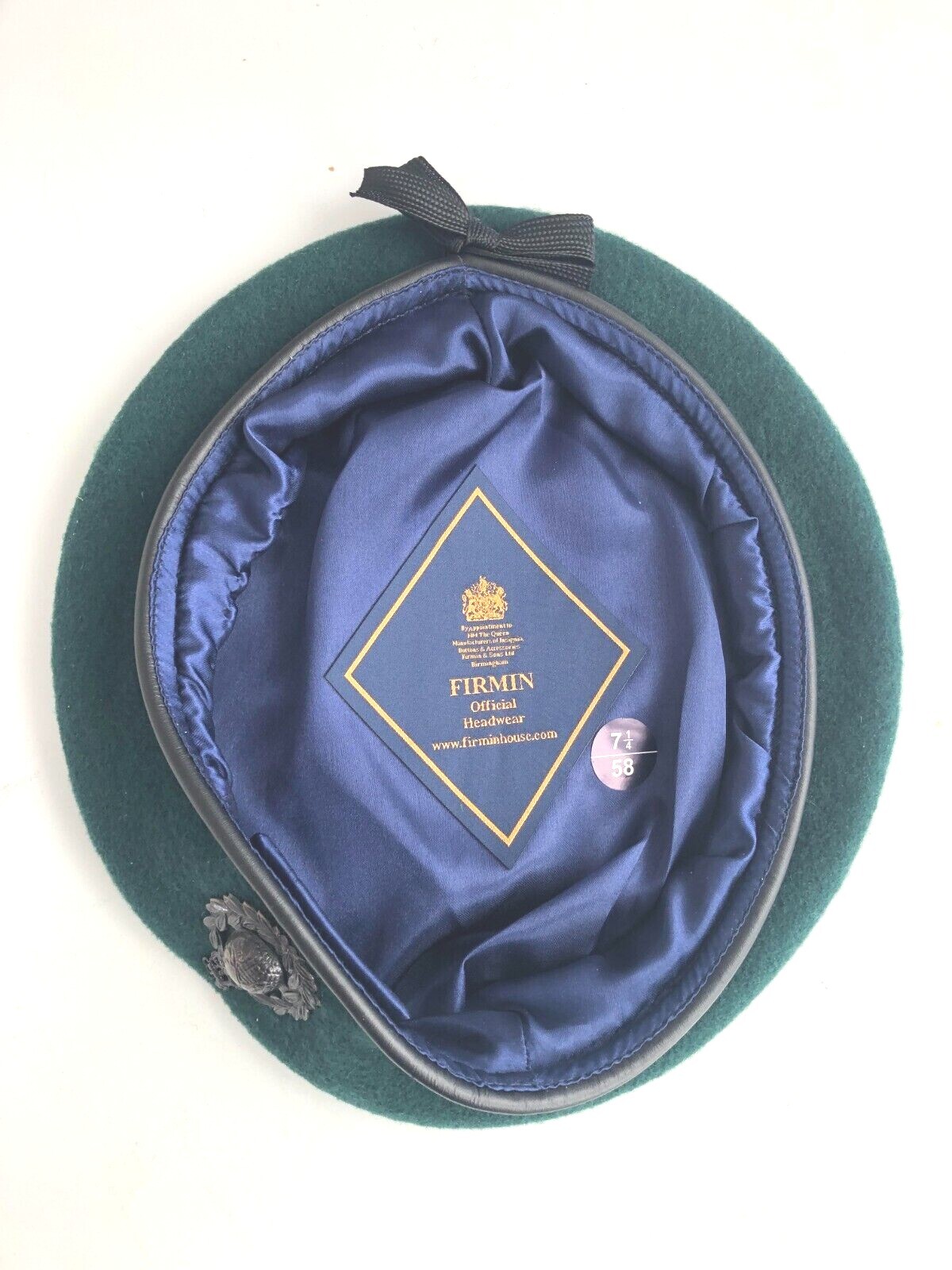 ROYAL MARINES COMMANDO BERET WO1 / OFFICER & MOD BRONZE CAP BADGE RM ...