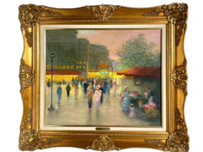 MARION RICE STUNNING OIL ON CANVAS "A PARIS CITY" | eBay