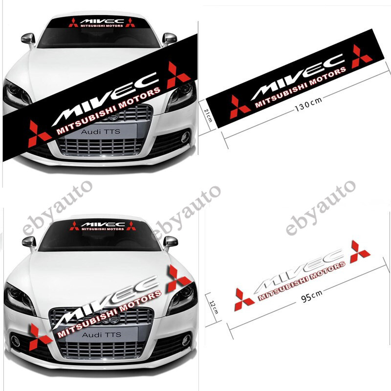 Mitsubishi Logo Windshield Banner Decal Sticker Custom Made, 51% OFF