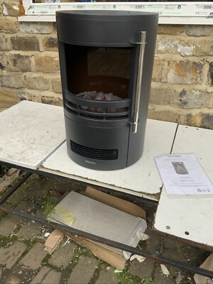 BE MODERN ORBA MODERN 2KW MATT BLACK CAST IRON EFFECT ELECTRIC STOVE ...