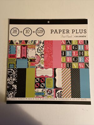 PAPER PLUS FRUIT PUNCH COLORBOK 26 PATTERNS 10 SOLIDS 129 CUTOUTS FREE ...