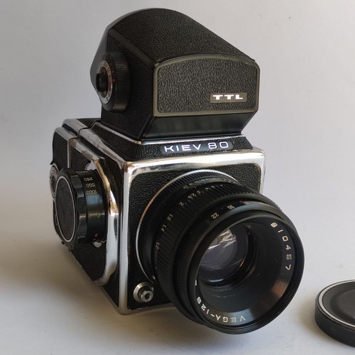 Kiev-80 TTL Arsenal 6x6 medium format camera set with Vega-12B 2.8/90mm ...