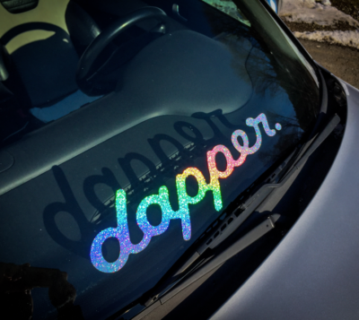 Dapper Sticker Glitter Oilslick Car Sticker New Foil Carbie | eBay