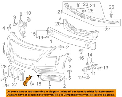 GM OEM 16-18 CT6 Front Bumper Bumper Components-Support 23194018 | eBay