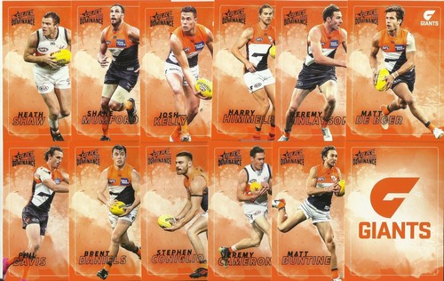 2020 AFL SELECT DOMINANCE GWS GIANTS BASE TEAM SET 12 CARDS | eBay