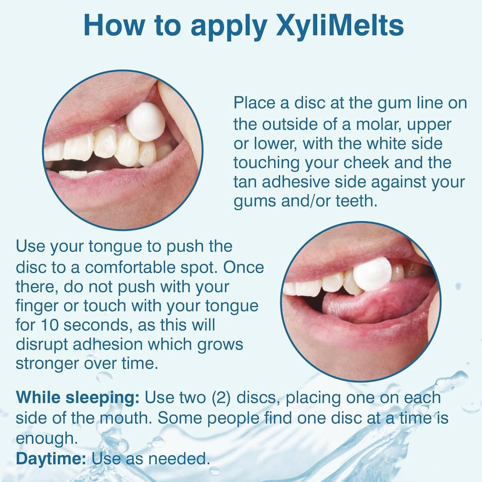 OraCoat XyliMelts Dry Mouth Relief Oral Adhering Discs Slightly Sweet ...