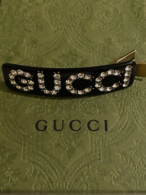 Gucci Barrette Black Alligator Clip | eBay
