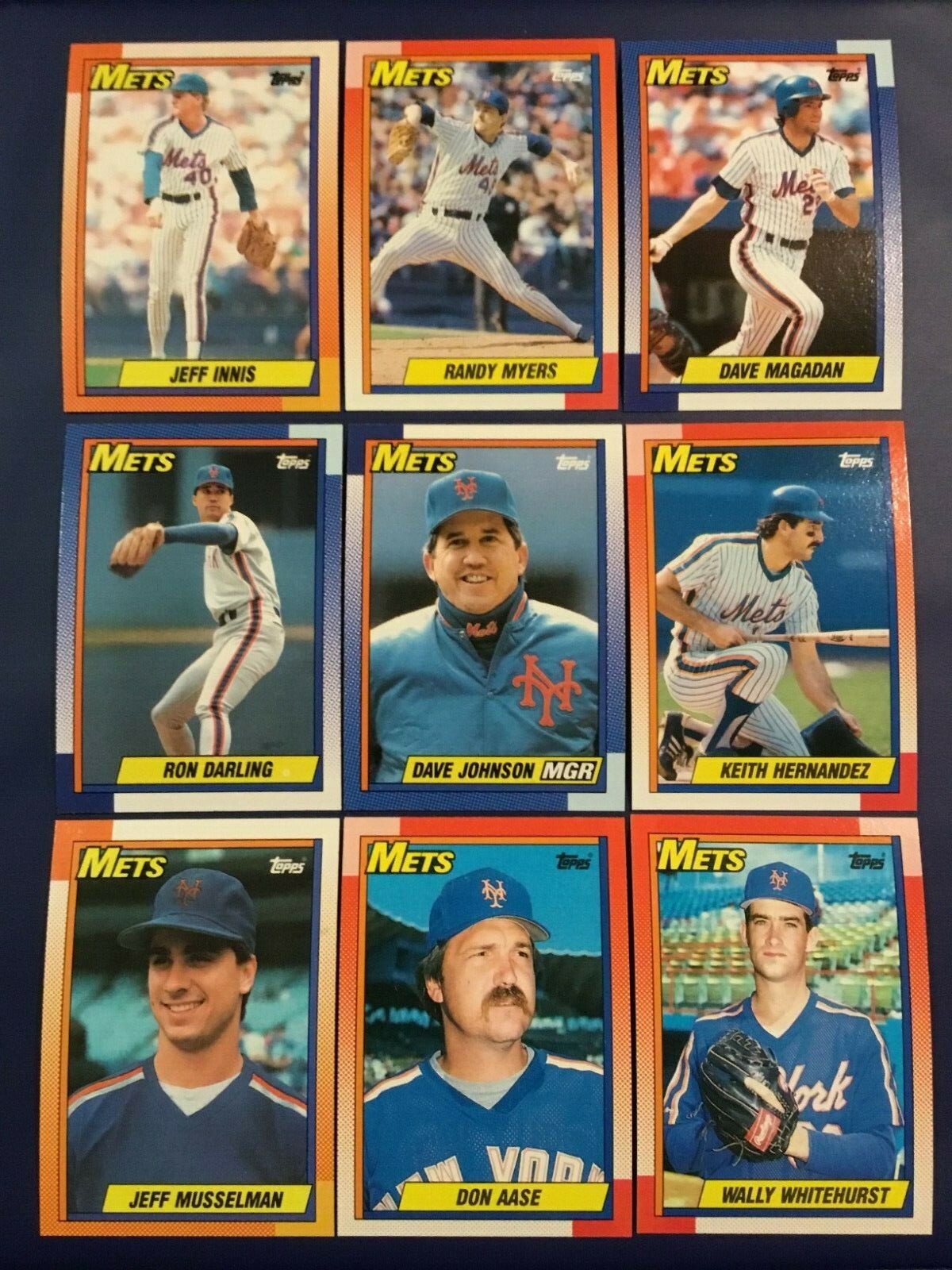 1990 Topps NEW YORK METS Complete Team Set 30 NOLAN RYAN, JEFFERIES ...