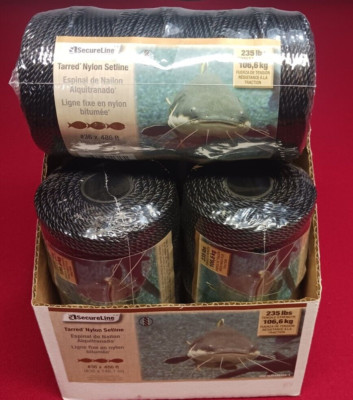 ~4 Rolls~ #36 Tarred Nylon Setline / Bank Line, 486 ft. 235 lb. Test ...