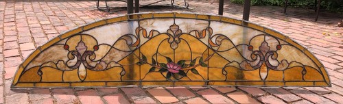 Antique crescent stained glass window from Cincinnati | eBay