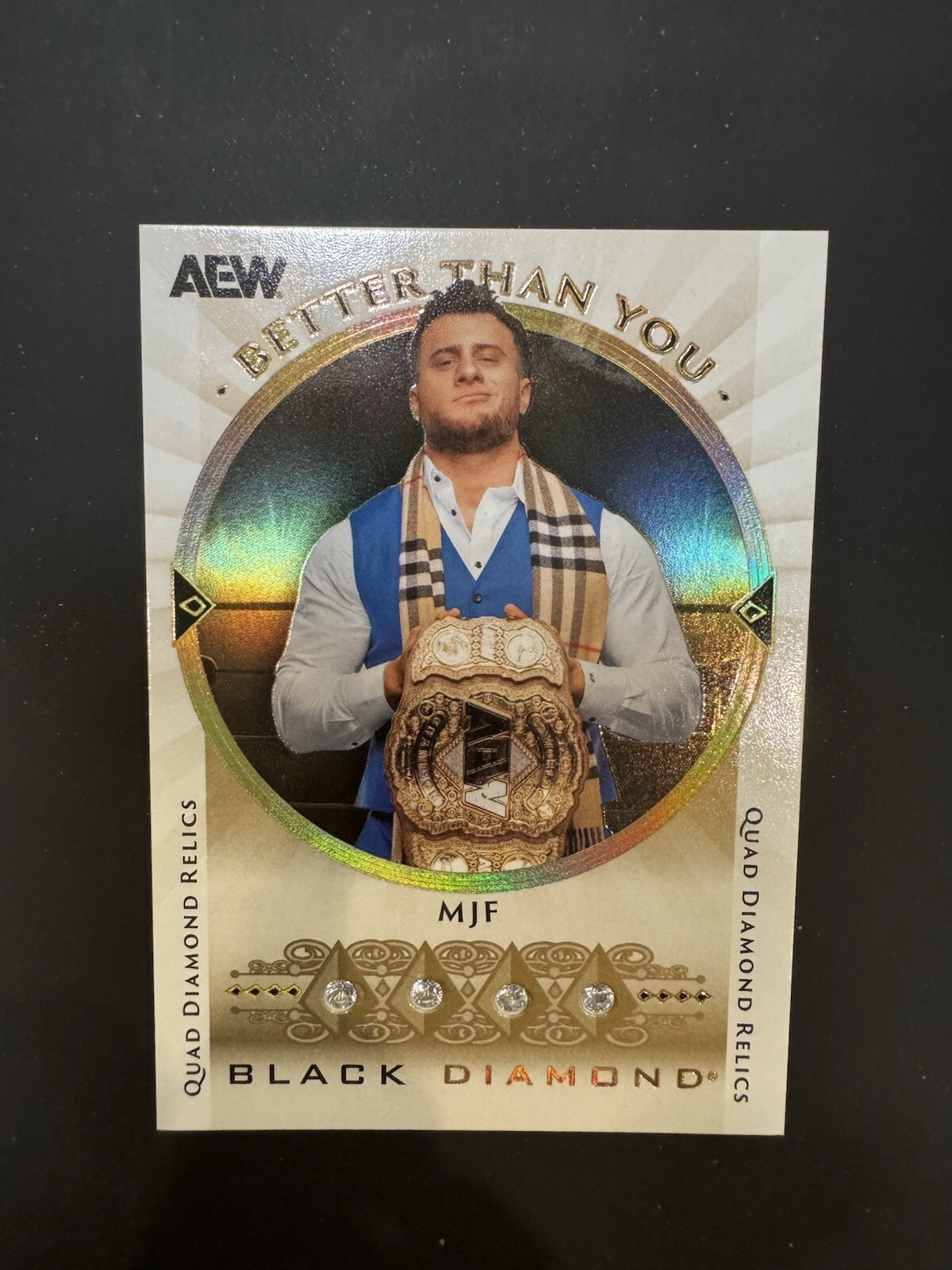 MJF 2024 Upper Deck Employee Exclusive Black Diamond Quad Diamond ...