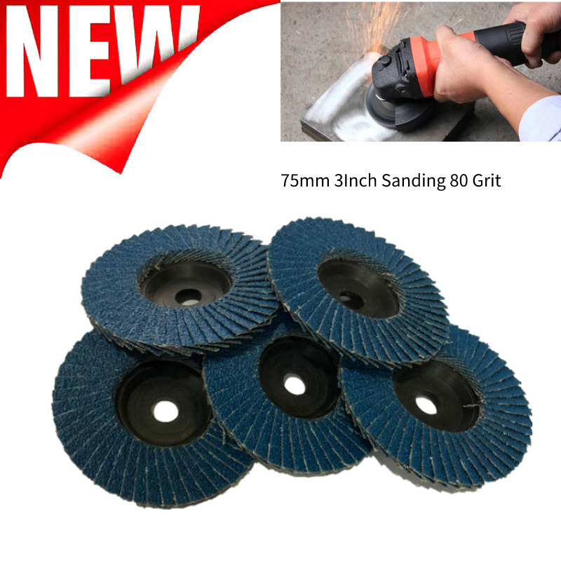 1-10PCS 75mm 3 inch Mini Flap Discs Sanding Disc 80 Grit Angle Grinder ...