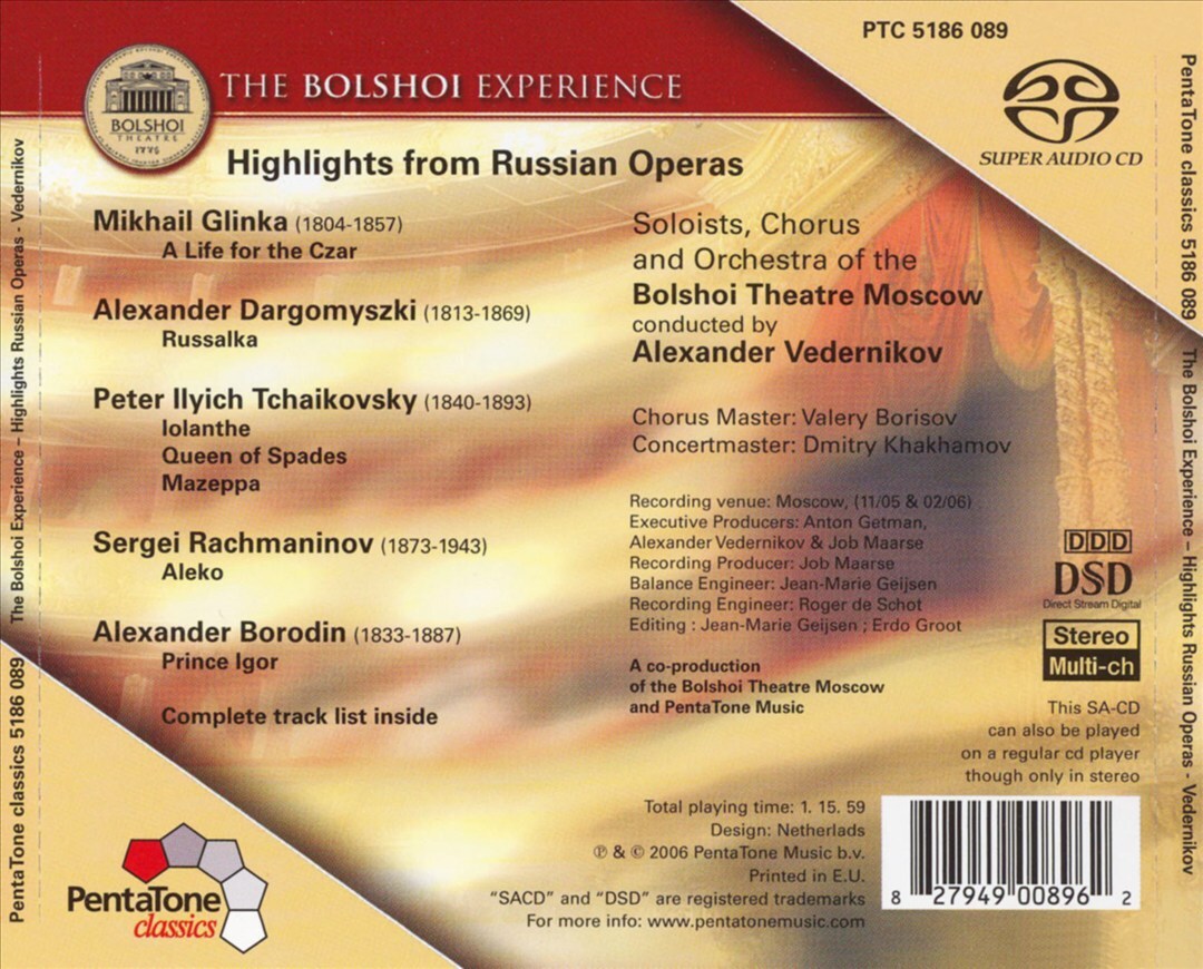 Highlights from Russian Operas by Various (Super Audio CD (SACD), 2006 ...
