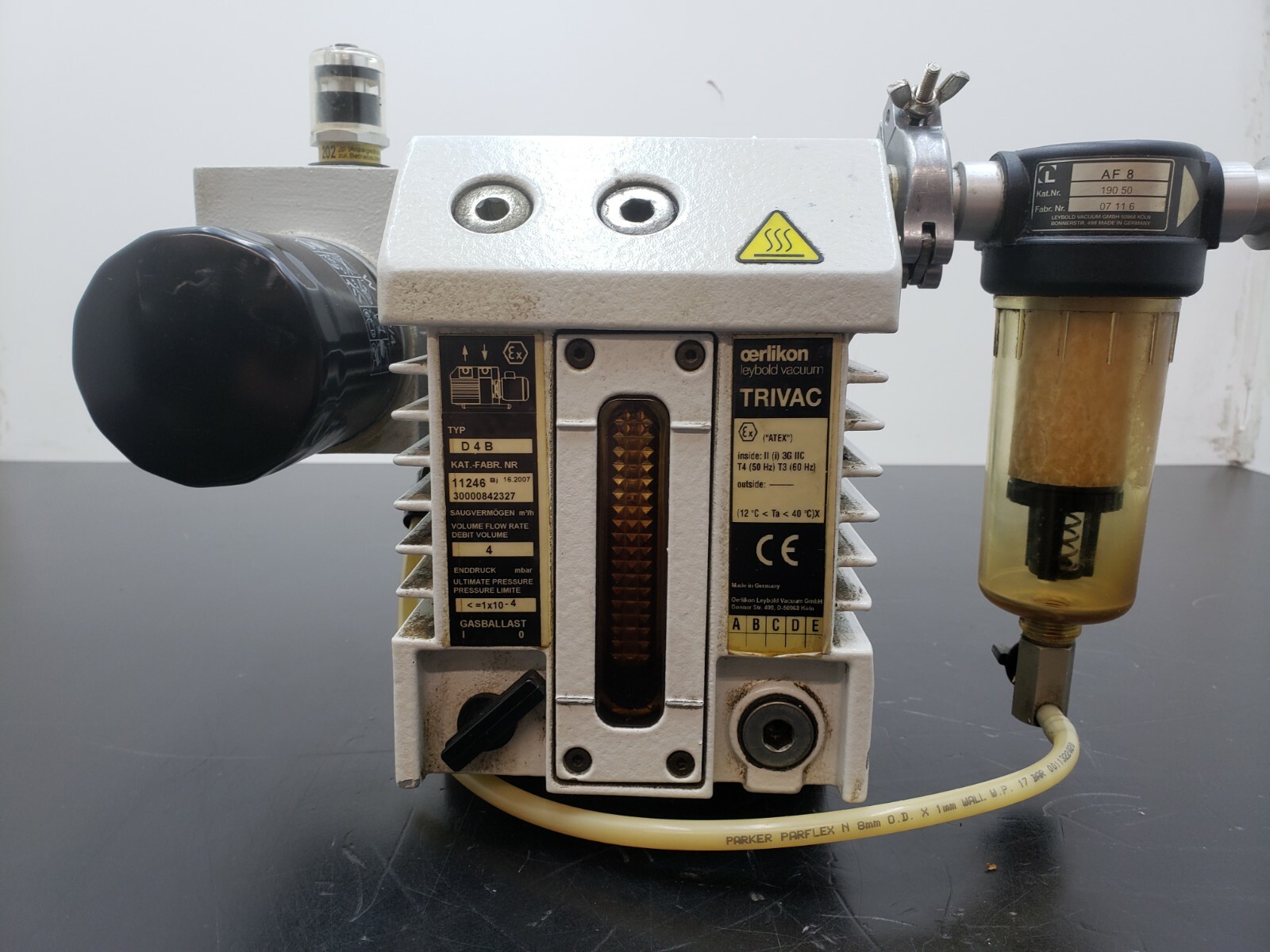 Leybold Trivac 240V D4B Tested To 10 Microns W/ AF8 Filter, OF4-25 | eBay
