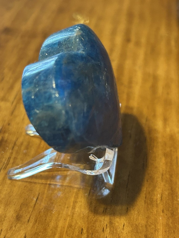 Blue Apatite Heart Polished Natural Stone Crystal Carving | eBay