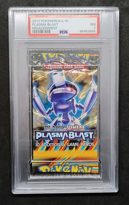 PSA 7 Black White Pokemon Plasma Blast Booster Pack Rare Error ...