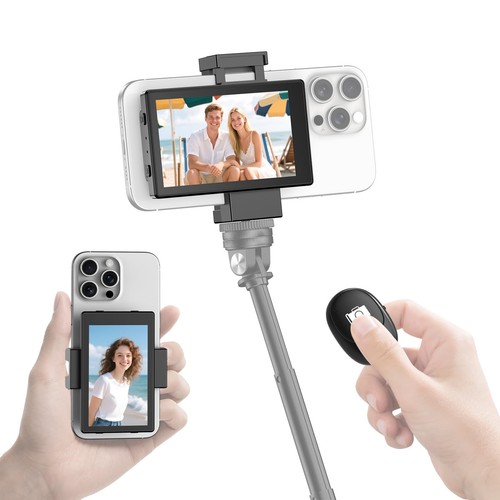 Eyoyo 4K 30FPS Vlog Selfie Monitor, Phone Back Camera, Bluetooth Remote ...