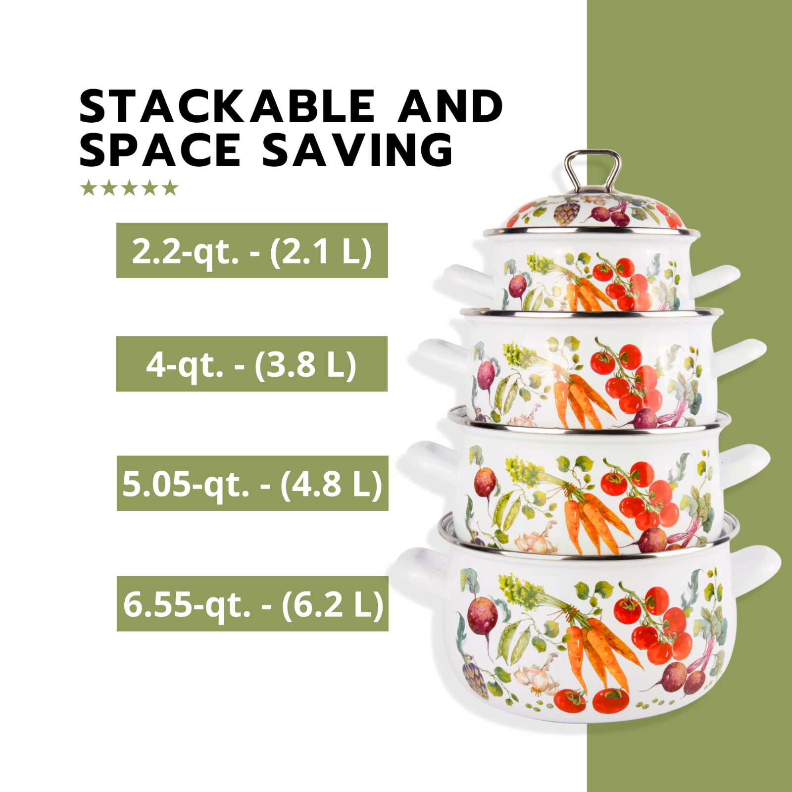 STPGOODS Harvest Enamel Stockpot Vintage Retro Cooking Pot Soup Pot ...