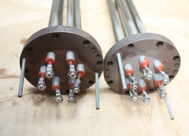 Helios Flanged 3 PHASE HEATING ELEMENT 3A3700 240-415V 4500W RUBBER ...