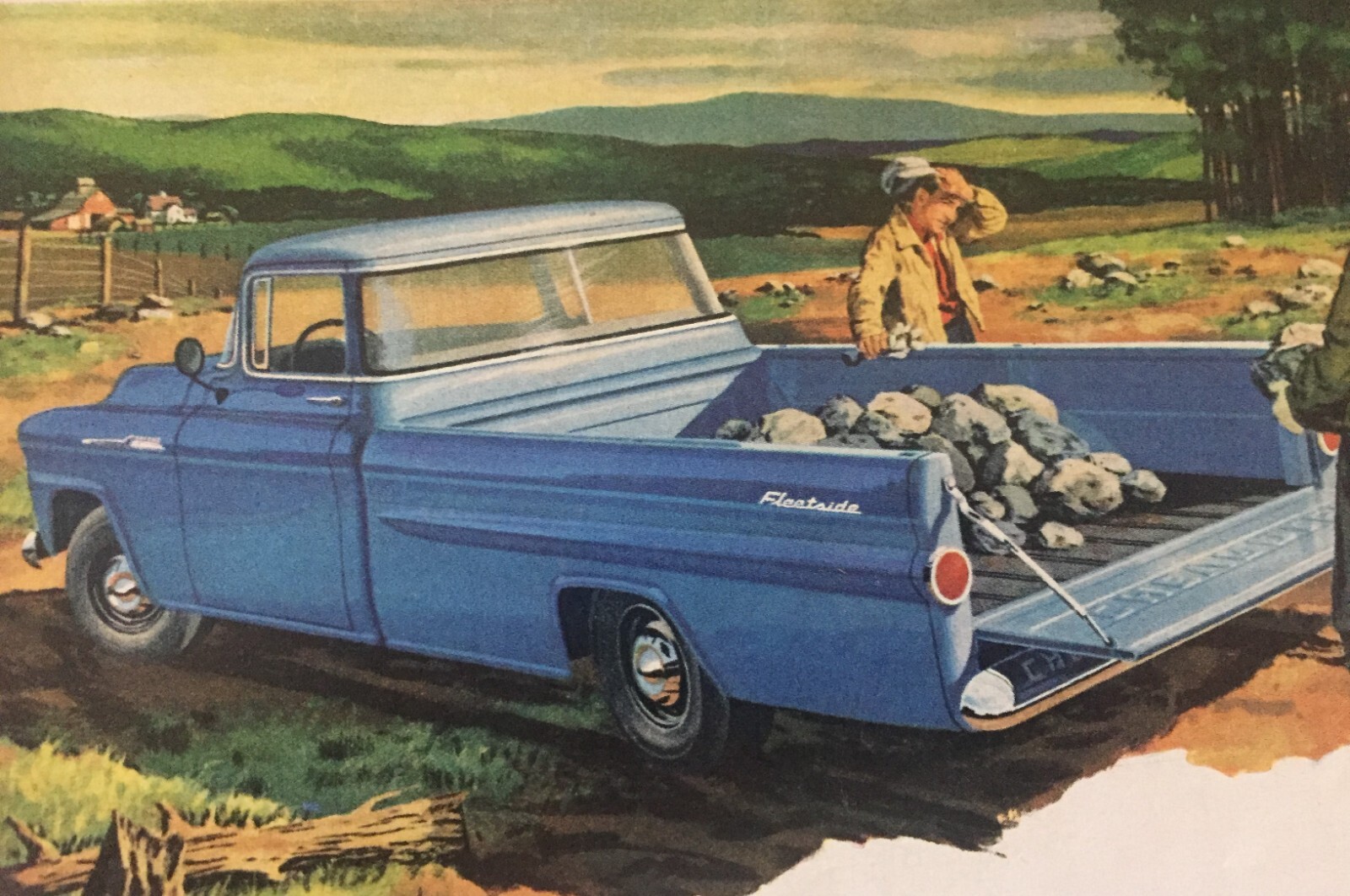 1957 Chevrolet Fleetside Farm Pick Up Firewood *Original*car ad print ...