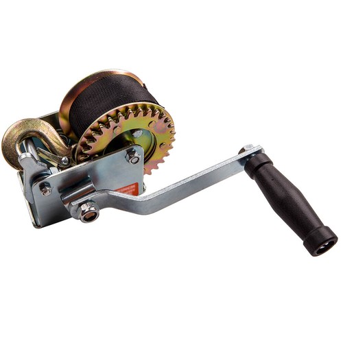 600 lbs. Hand Winch with Strap for ATV/Jet/Ski/Trailer Small Winch ...