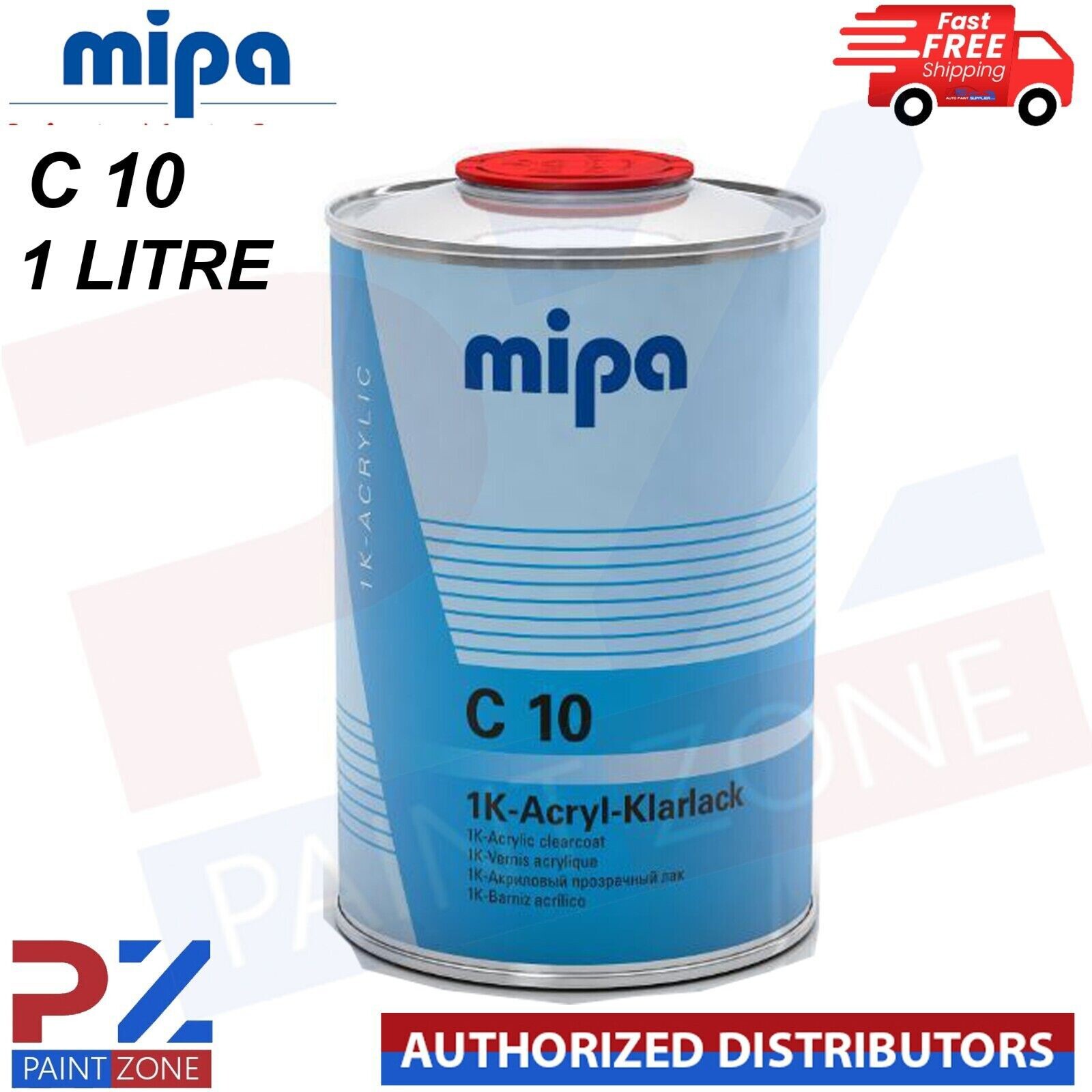 MIPA 1K C10 CLEAR COAT LACQUER HIGH GLOSS UV RESISTANT READY FOR USE ...