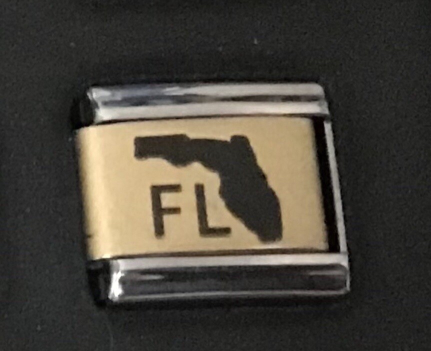 Florida State Gold Plated Center Italian CHARM Link 9MM K2022BG4 | eBay