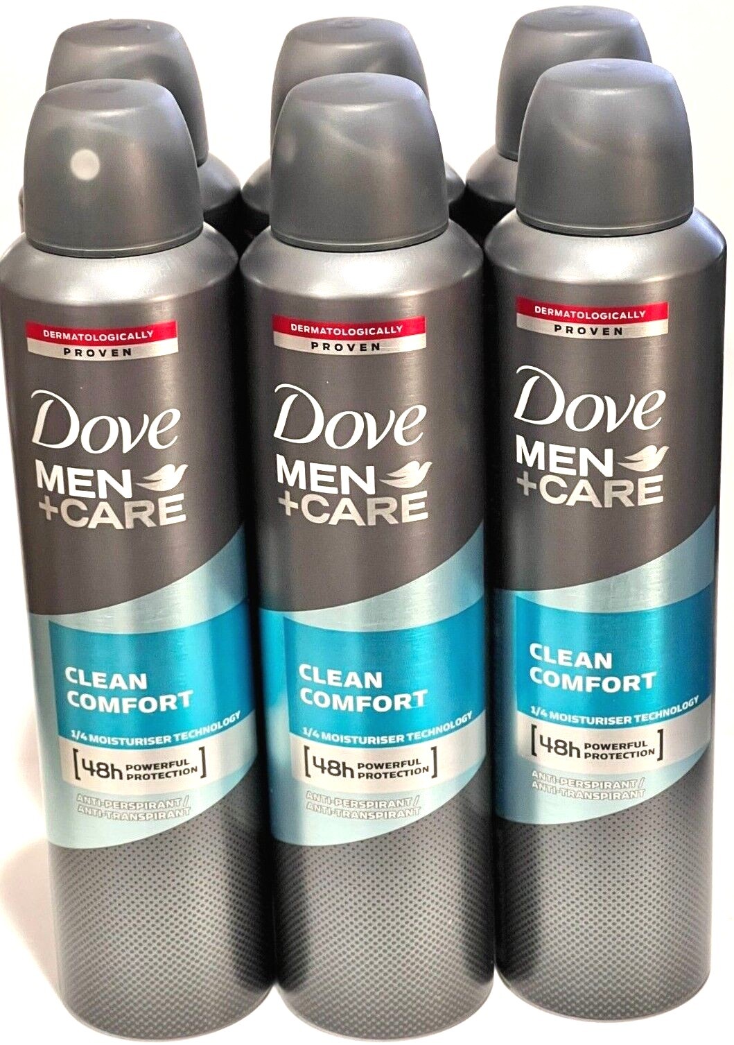 Dove Men Care CLEAN CONFORT 6 BIG Deodorant Spray Anti-Perspirant 250 ...